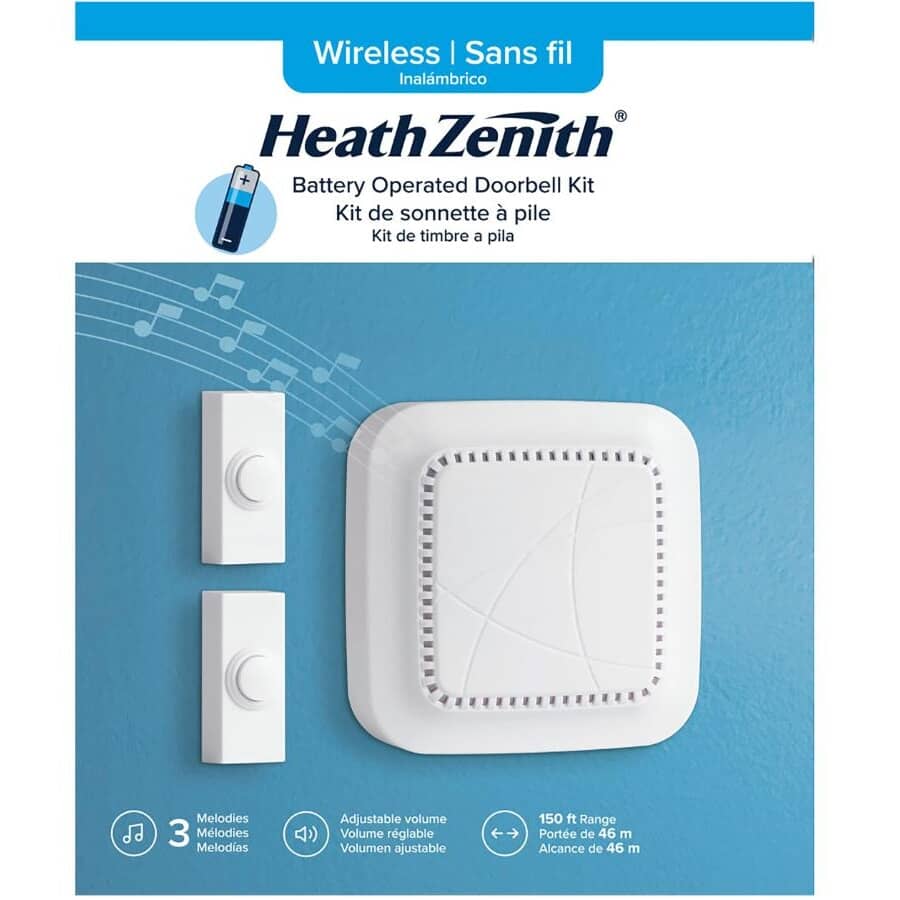 HEATH/ZENITH Wireless Doorbell with 2 Push Buttons | Home Hardware