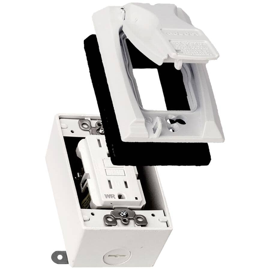 RED DOT Tamper Resistant/Weather Resistant Self Test GFCI White ...