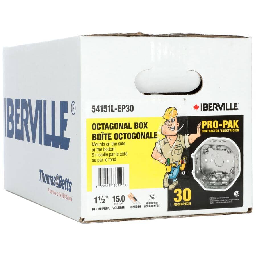 IBERVILLE 30 Pack 1-1/2" Octagon Wiring Boxes | Home Hardware