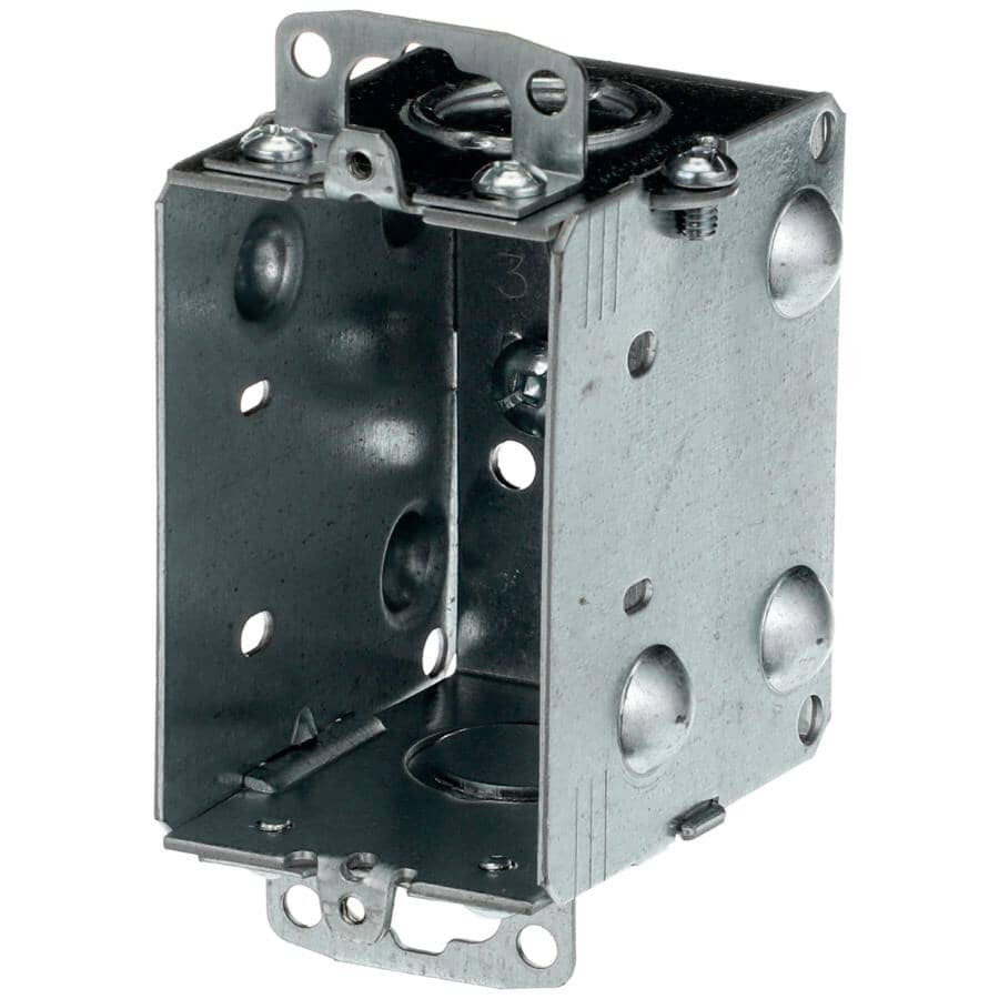 IBERVILLE 2-1/2" Gangable Device Box with Concentric Conduit Knockouts ...