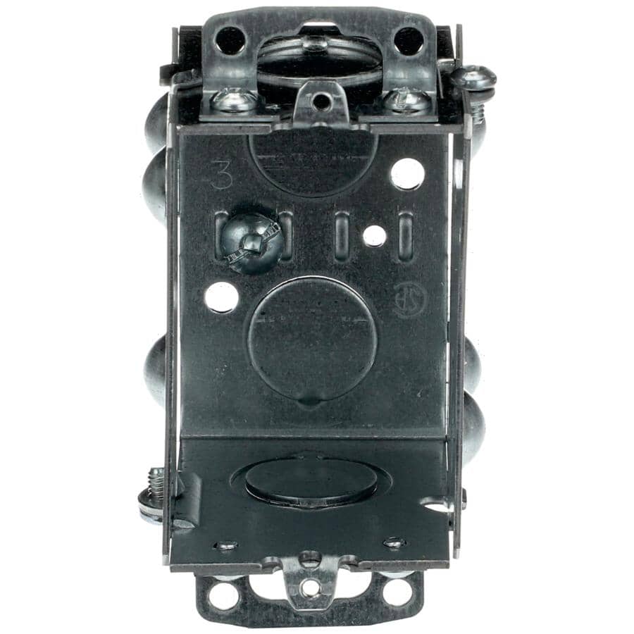 IBERVILLE 2-1/2" Gangable Device Box with Concentric Conduit Knockouts ...