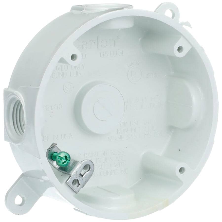 Boîte électrique ronde étanche, blanc Carlon | Home Hardware