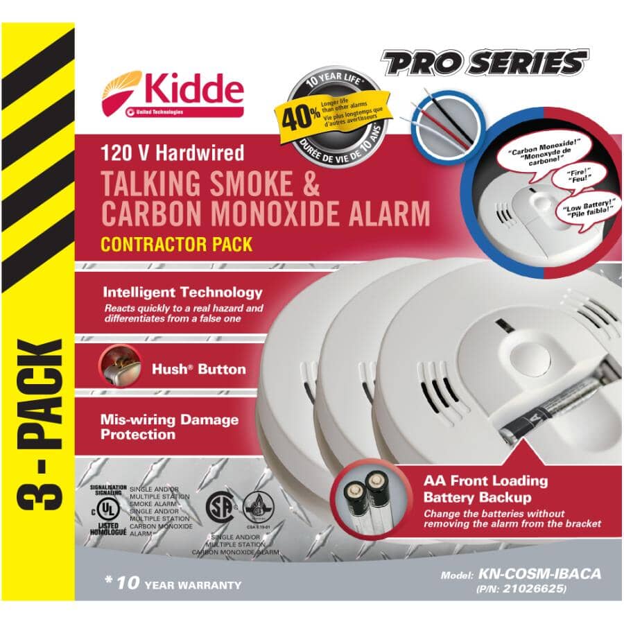 KIDDE Pro Pack Talking Ionization Smoke & Carbon Monoxide Detector ...