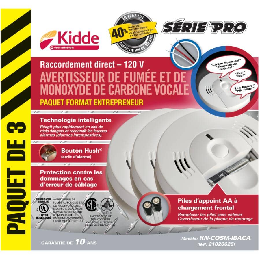 KIDDE Pro Pack Talking Ionization Smoke & Carbon Monoxide Detector ...