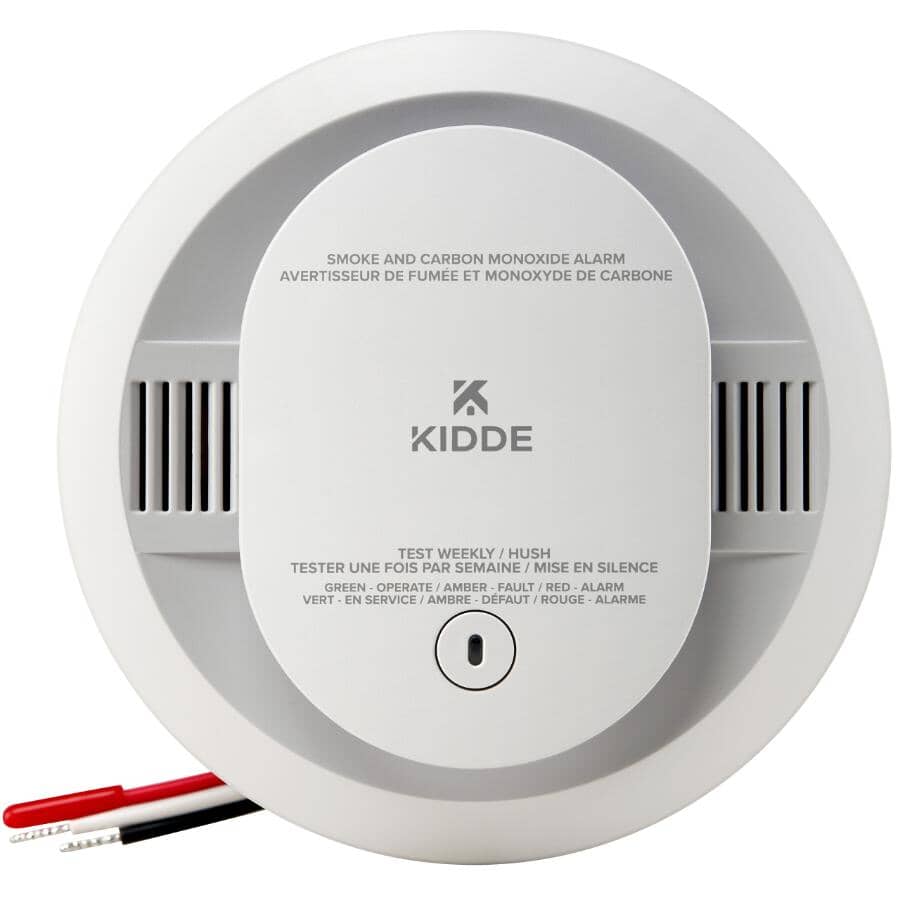 KIDDE Hardwired Smoke & Carbon Monoxide Detector with AA Battery Backup ...