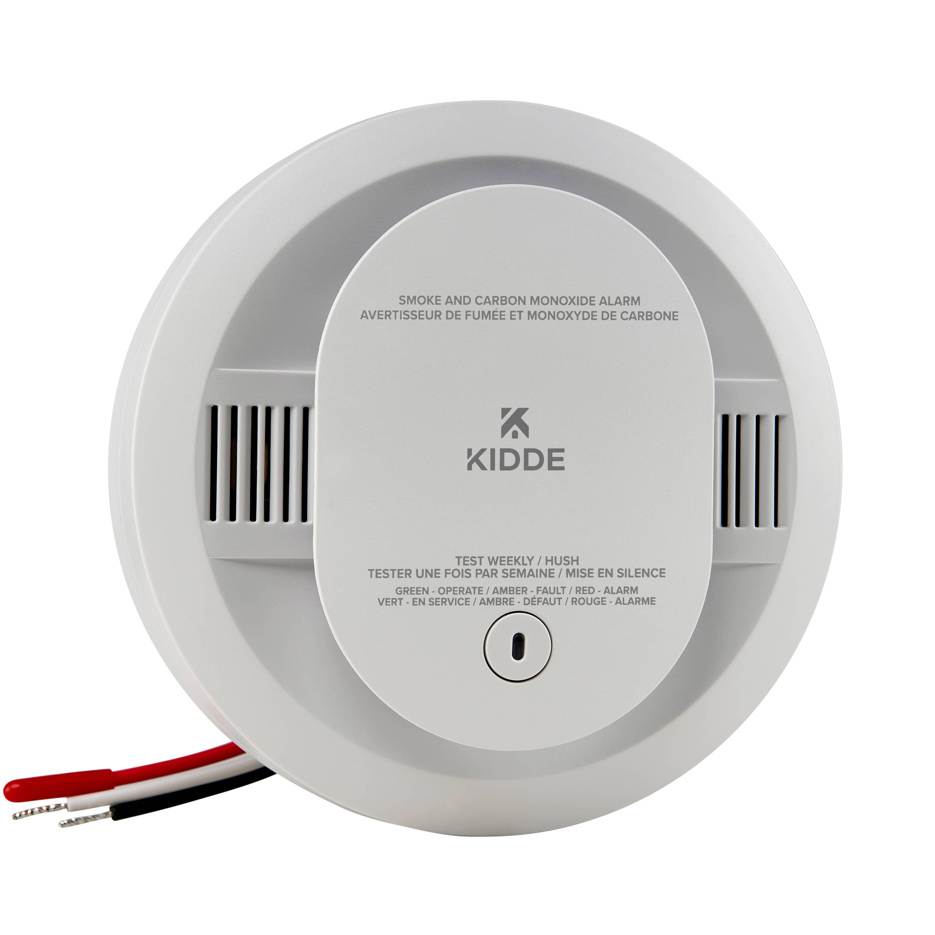 KIDDE Hardwired Smoke & Carbon Monoxide Detector with AA Battery Backup ...
