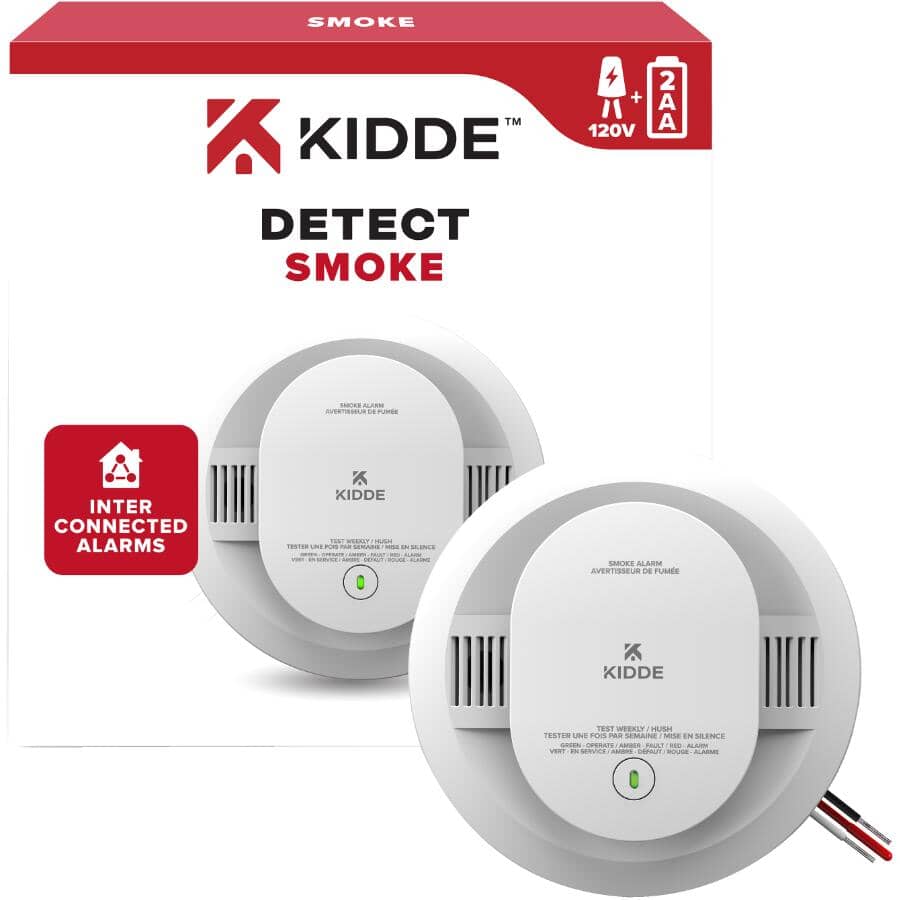 KIDDE Hardwired Smoke Detectors with AA Battery Backup | Home Hardware