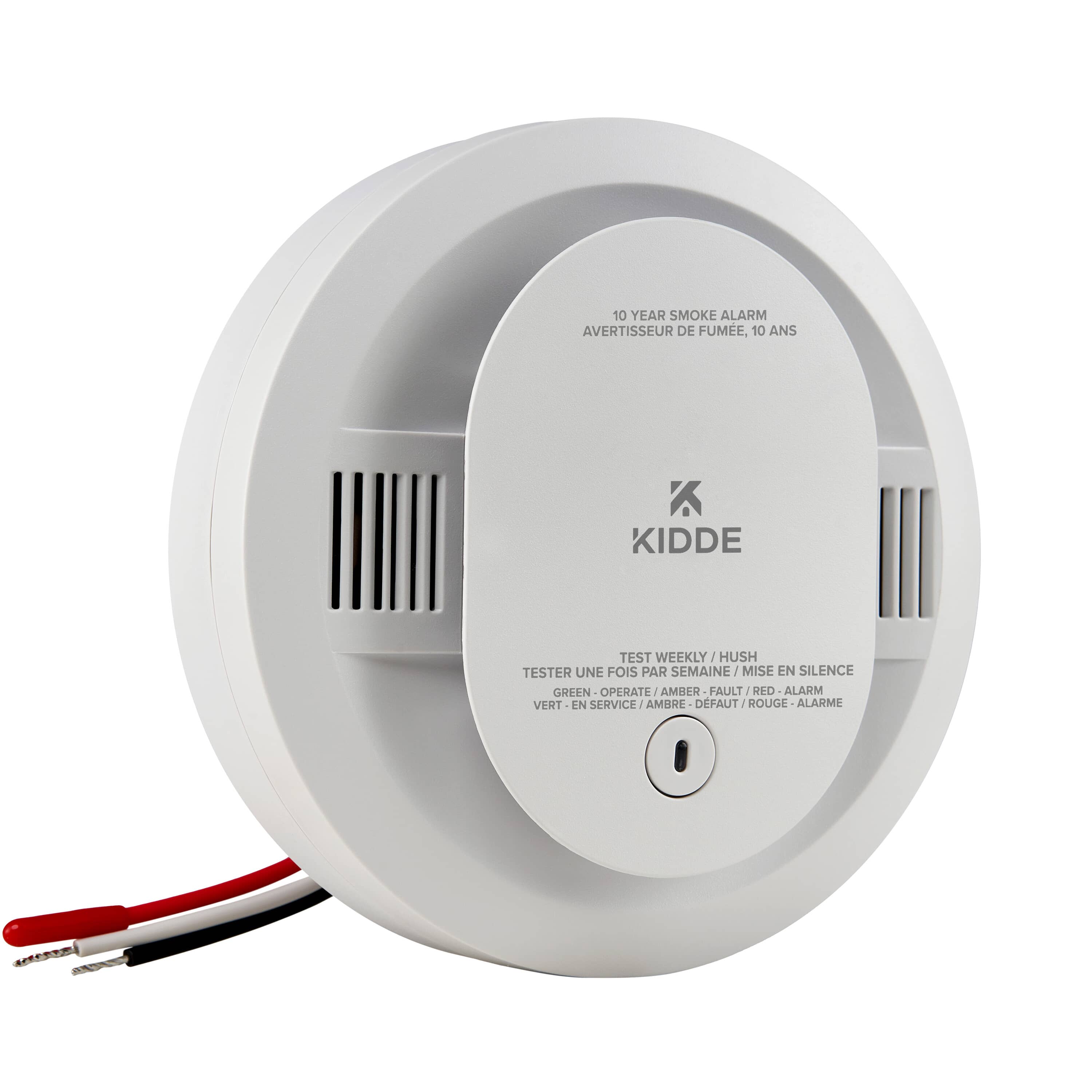 KIDDE Hardwired Smoke Detector with Worry Free 10 Year Backup Battery ...