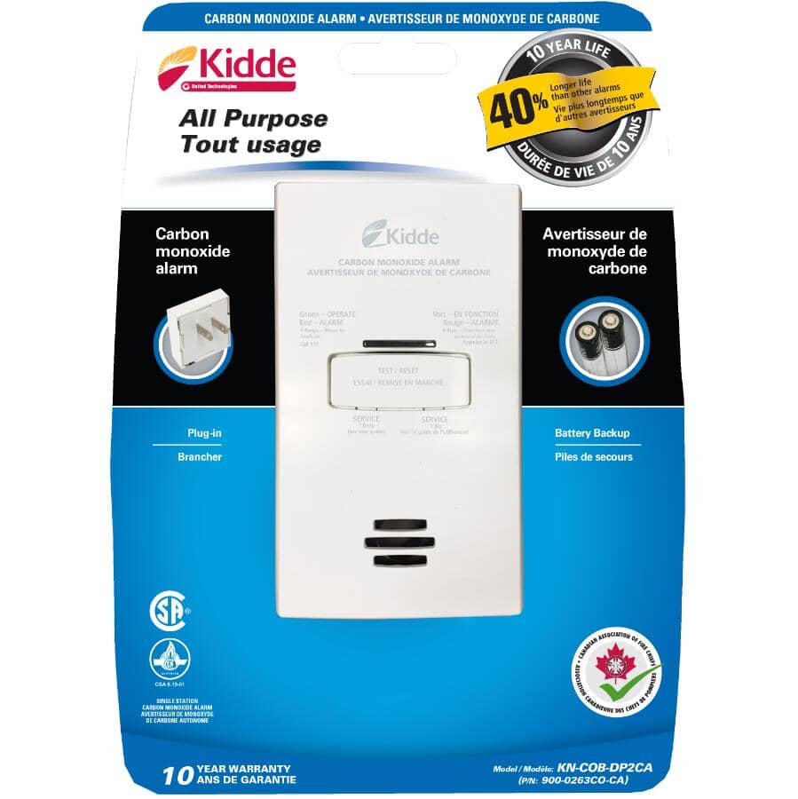 KIDDE Plug-In Carbon Monoxide Detector, with Battery Back-Up | Home ...
