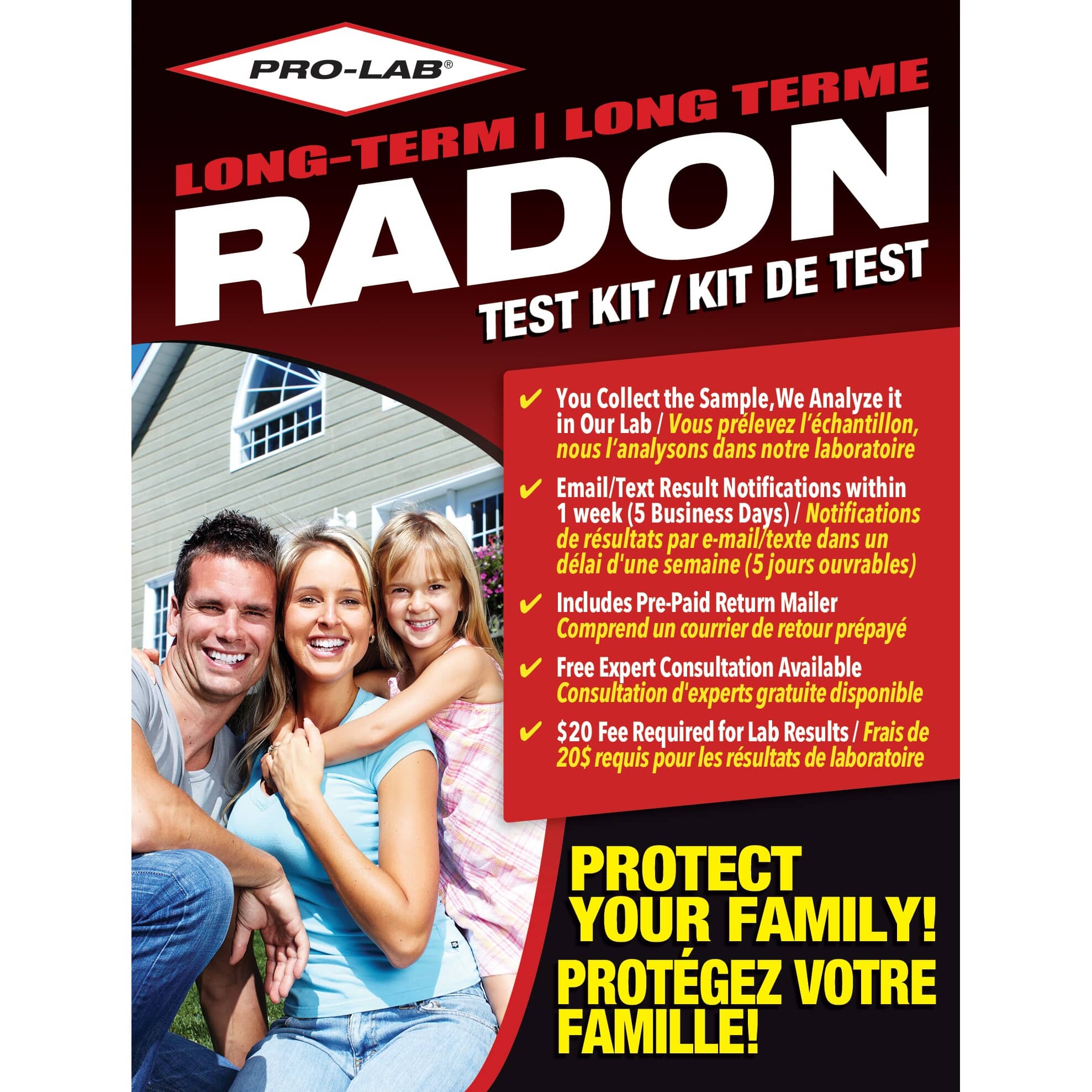PRO LAB Do-It-Yourself Radon Gas Long Term Test Kit | Home Hardware