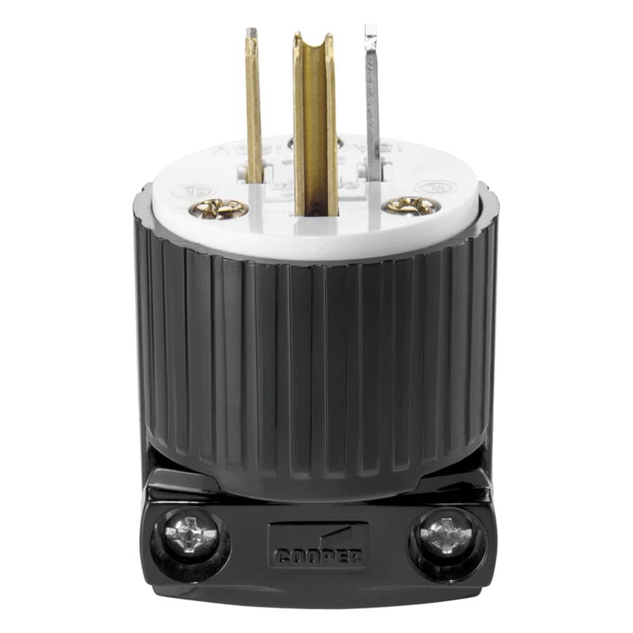 EATON 3 Wire 15 Amp 125V Grey Rubber Electrical Plug | Home Hardware