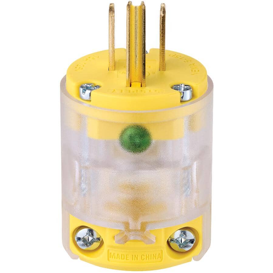 EATON 15 Amp 125V 2 Pole 3 Wire Straight Blade Lighted Plug | Home Hardware