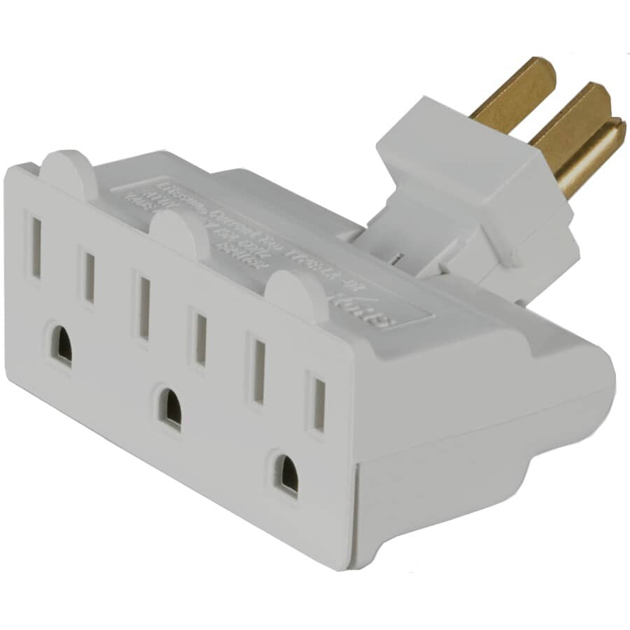 EATON 3 Outlet White Swivel Wall Tap | Home Hardware