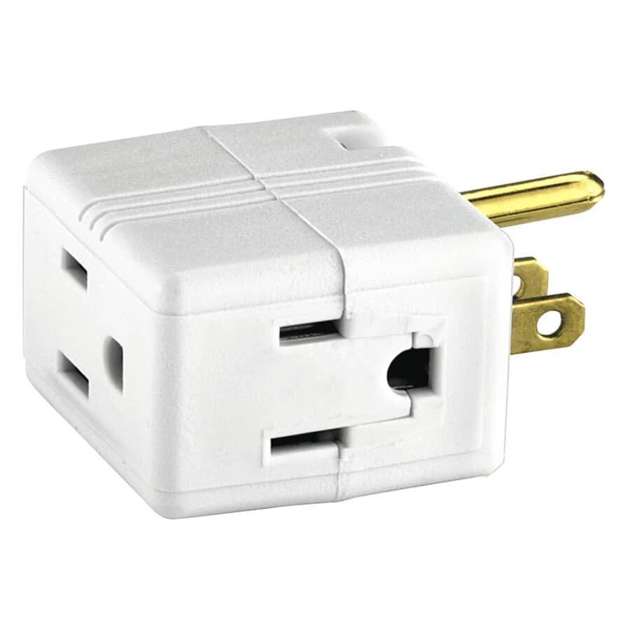 EATON 3 Outlet White Cube Wall Tap | Home Hardware