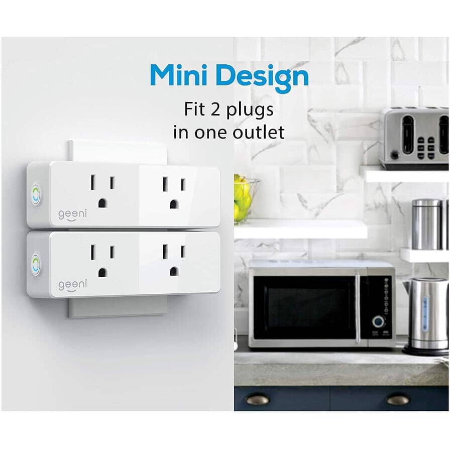 GEENI 2 Plug Switch Duo Wi-Fi Smart Plug Adapter | Home Hardware