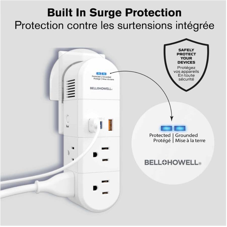 BELL & HOWELL Swivel Power with 6 Outlets | Home Hardware