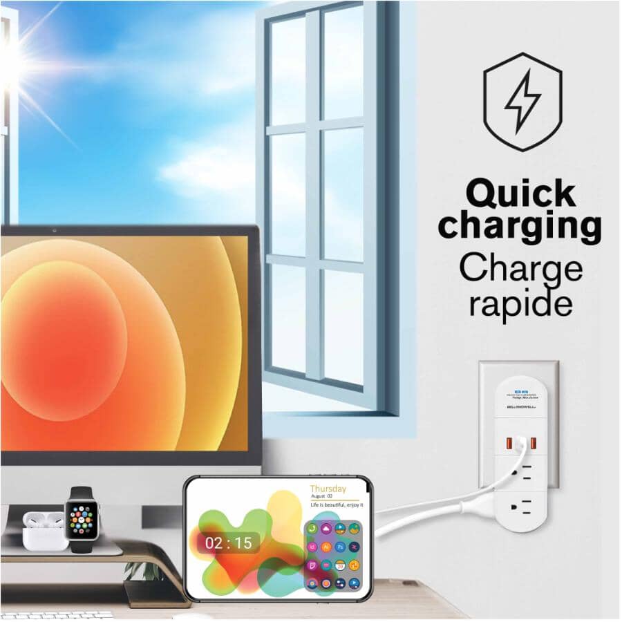 BELL & HOWELL Swivel Power with 6 Outlets | Home Hardware