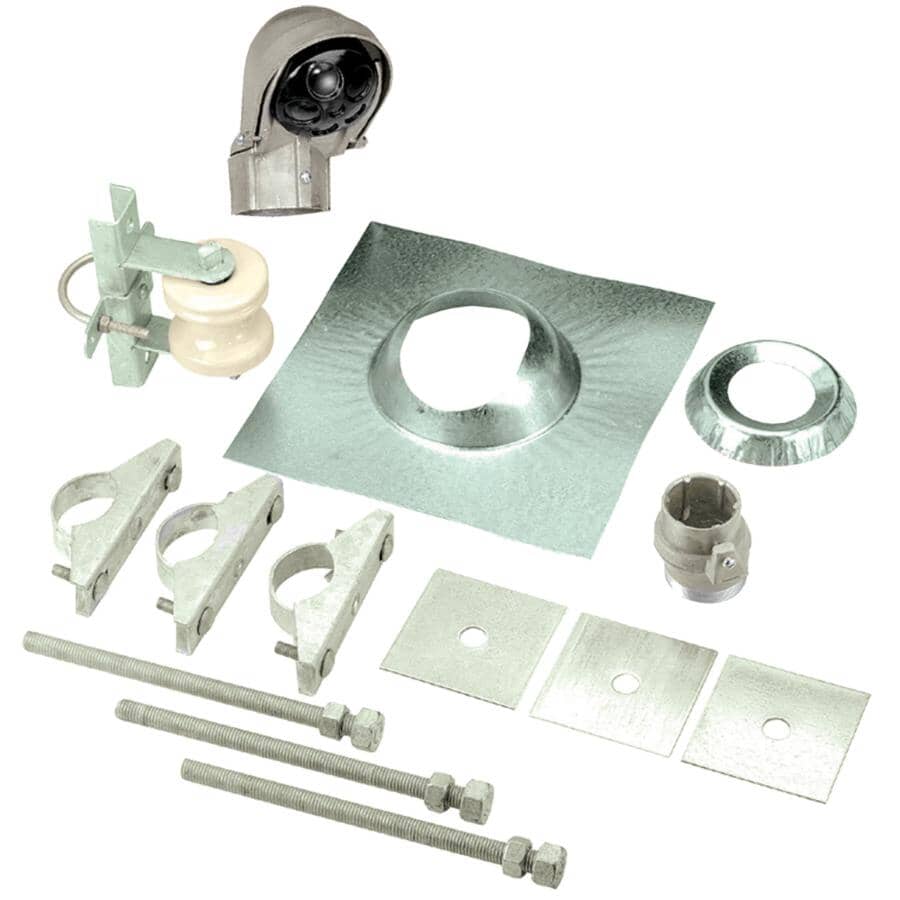 MICROLECTRIC 7 Piece 200 Amp Service Entrance Mast Kit | Home Hardware