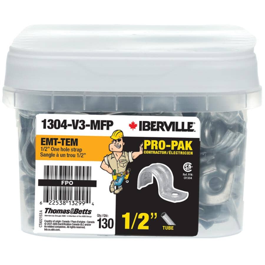 IBERVILLE 1 Hole Steel EMT Straps | Home Hardware