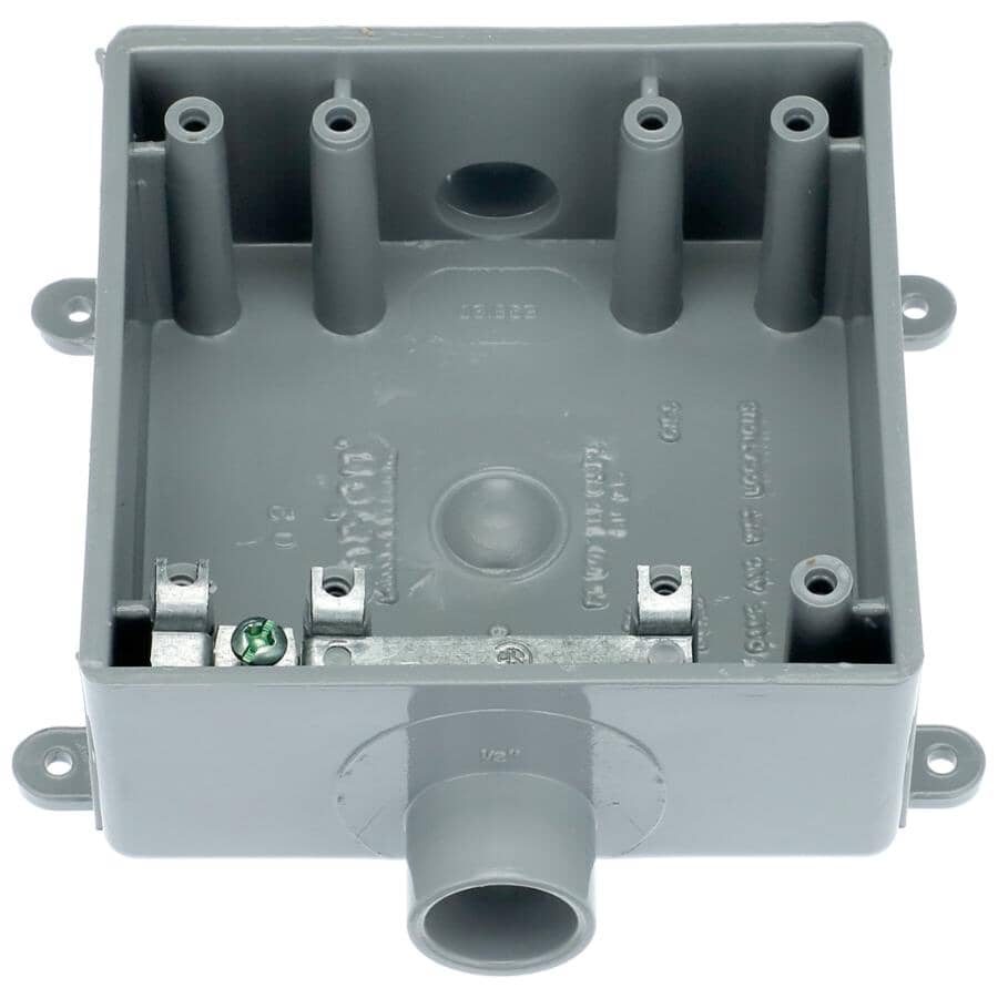 CARLON 1/2" FSC PVC Double Gang Switch Box | Home Hardware