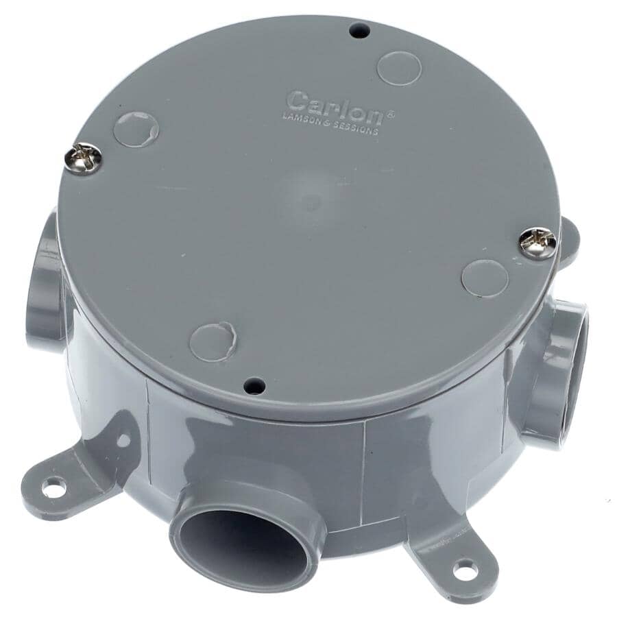 CARLON 4" x 3/4" Round PVC Conduit Box | Home Hardware