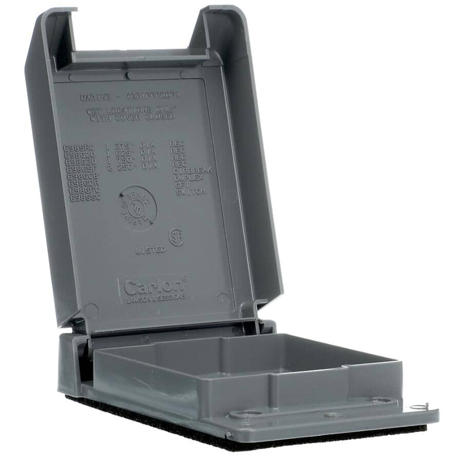 CARLON Grey Weatherproof Single Switch Cover | Home Hardware