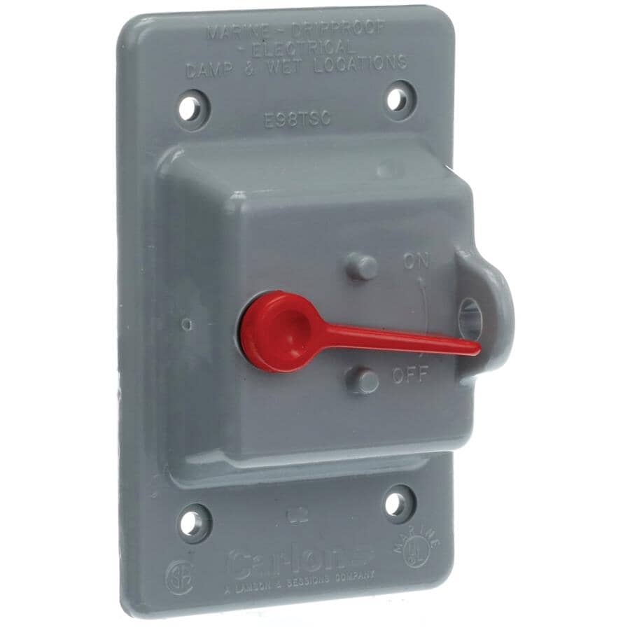 CARLON Grey Weatherproof Toggle Switch Cover | Home Hardware
