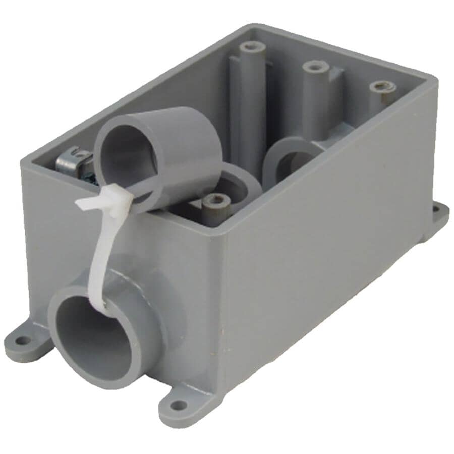 CARLON 1/2"- 3/4" Single Gang FSC PVC Box | Home Hardware