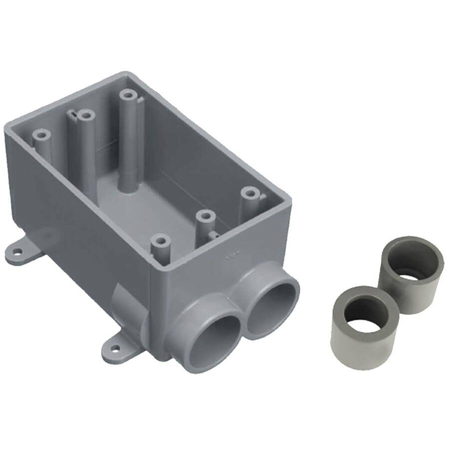 CARLON 1/2"- 3/4" Single Gang FSS PVC Box | Home Hardware