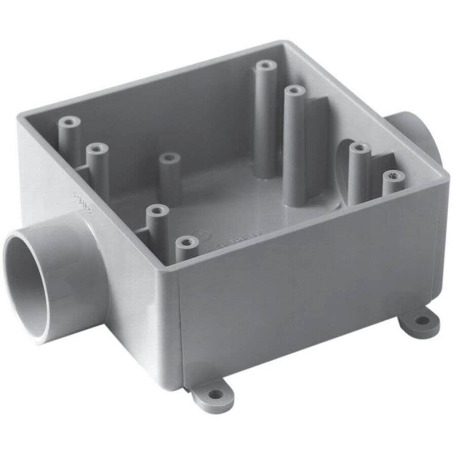 CARLON 1/2"- 3/4" Double Gang FSC PVC Box | Home Hardware