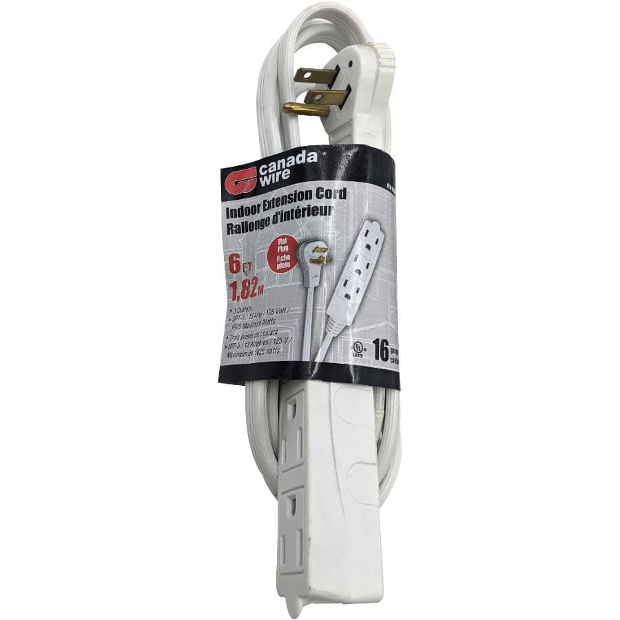 CANADA WIRE 3 Outlet Angled Plug Indoor Extension Cord | Home Hardware