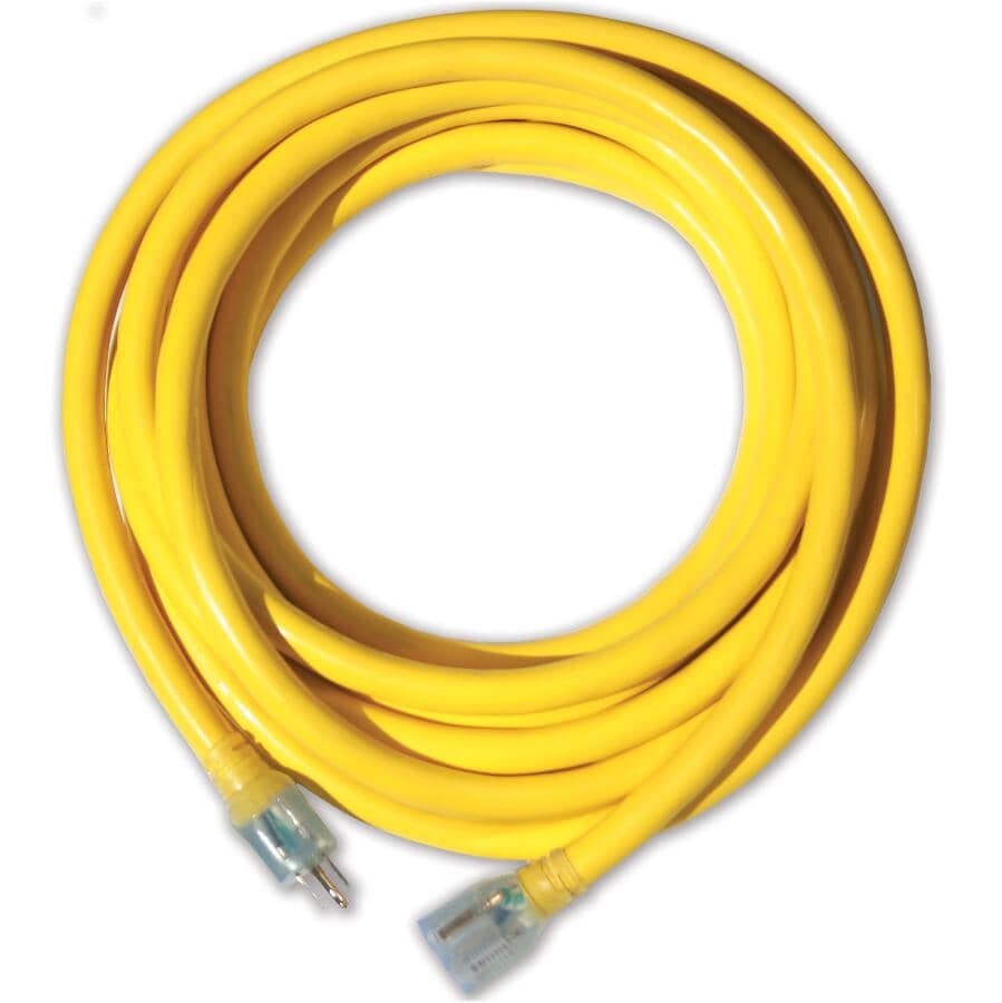 CANADA WIRE SJTW Yellow Outdoor Heavy Duty Lighted Extension Cord ...