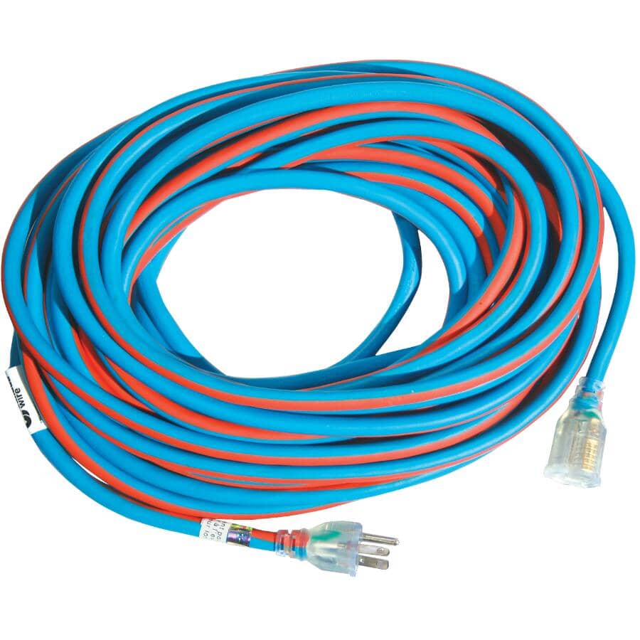 CANADA WIRE SJEOW Blue & Orange Heavy Duty Outdoor Lighted Extension ...