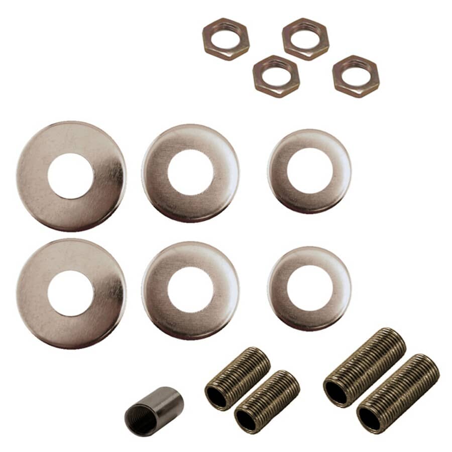 ATRON 15 Piece Nickel All Purpose Lamp Parts Kit | Home Hardware