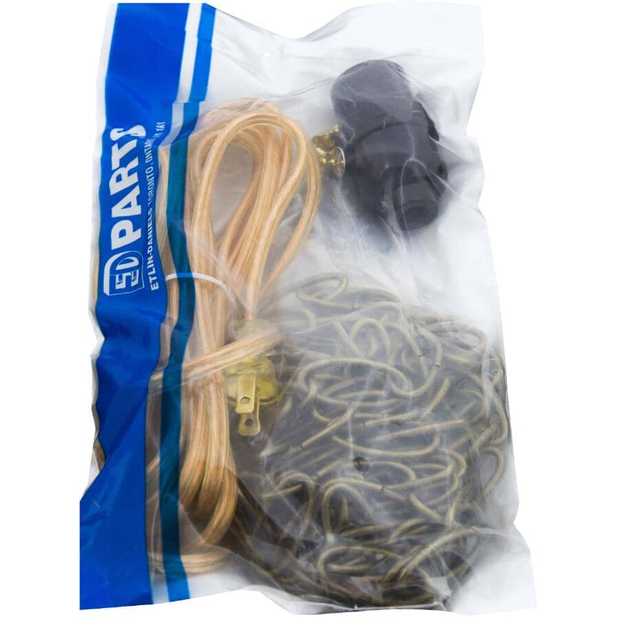 ETLIN DANIELS Antique Brass Swag Kit with Pull Chain | Home Hardware