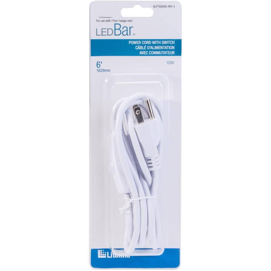 LITELINE 6' Power Cord with Switch for LED Bar or Fluoro Bar Systems ...