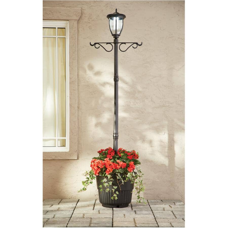 MOONRAYS 85" High Output Solar Lamp Post, with Planter | Home Hardware