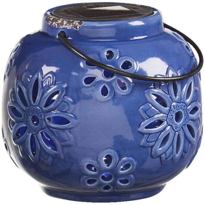 ALPINE Tabletop LED Ceramic Solar Lantern | Home Hardware