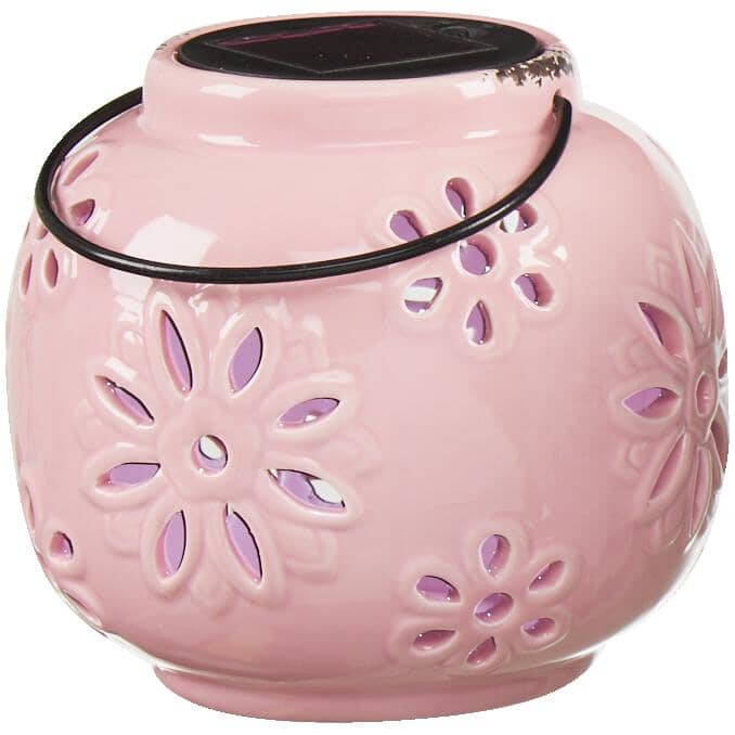 ALPINE Tabletop LED Ceramic Solar Lantern | Home Hardware