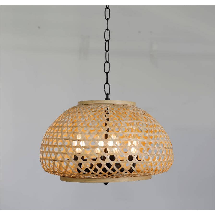 INSTYLE OUTDOOR 15.75" Woven Shade Chandelier | Home Hardware