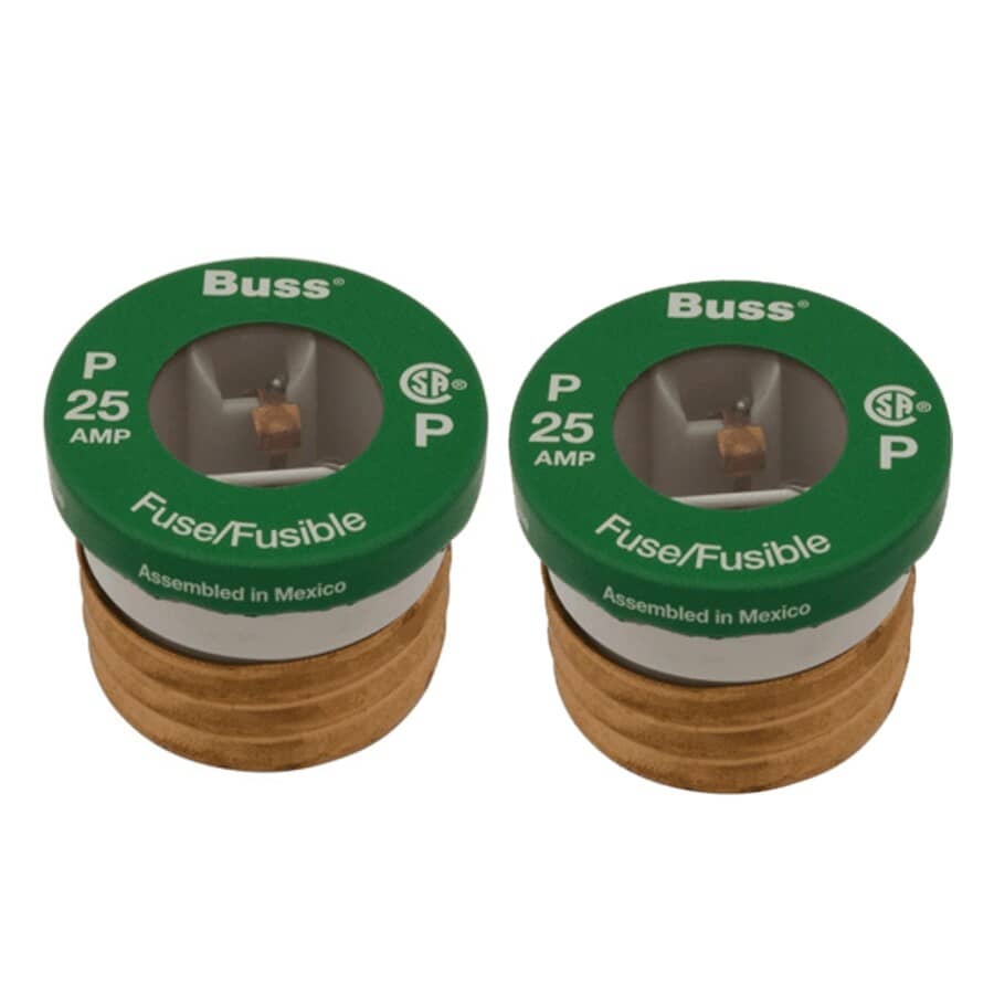BUSSMANN 2 Pack 25 Amp P Plug Fuses | Home Hardware