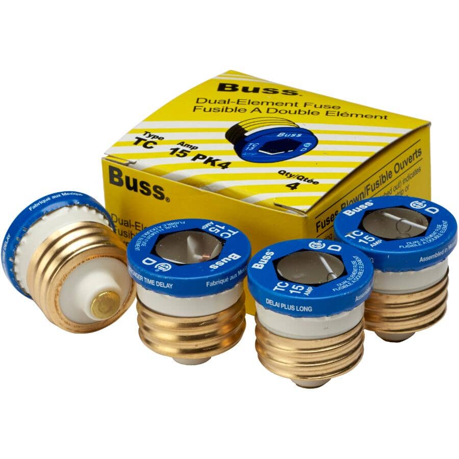 BUSSMANN 4 Pack 15 Amp Time Delay Fuses | Home Hardware