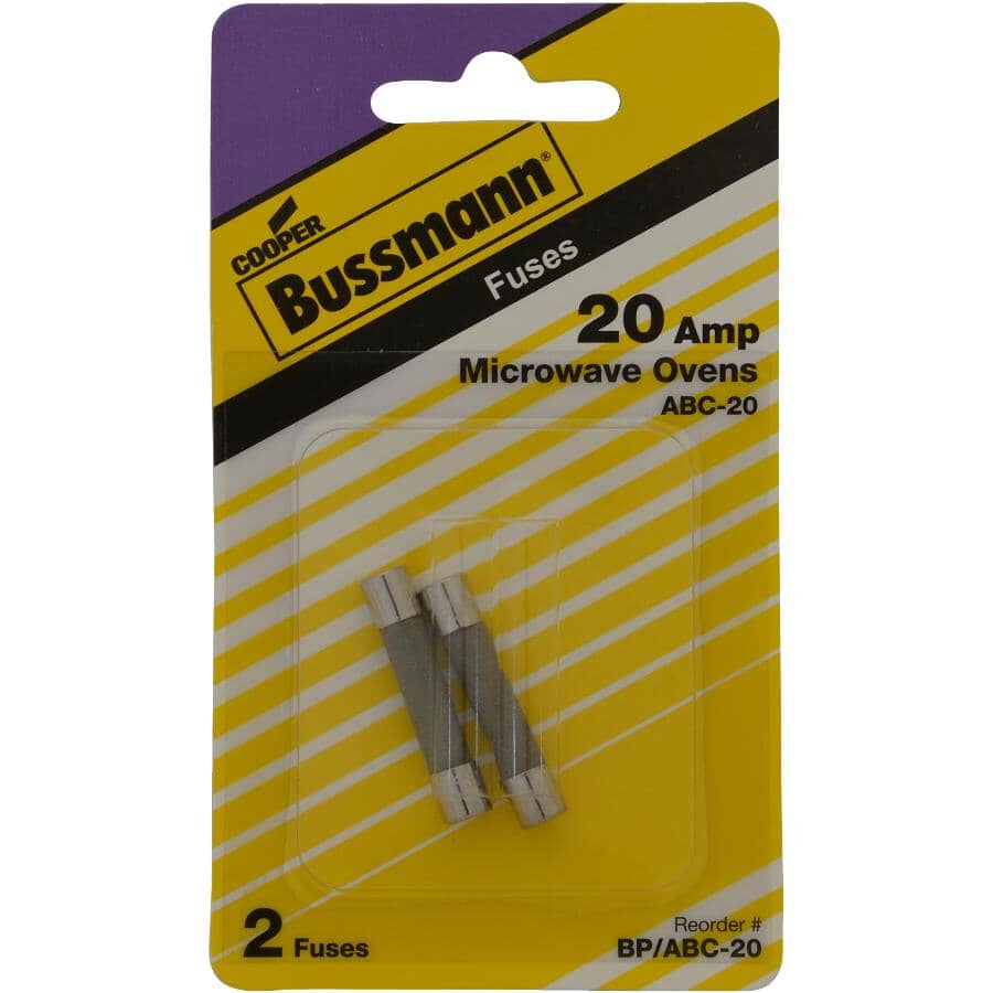 BUSSMANN 20 Amp 250 Volt Fast Act Ceramic Microwave Oven Fuse | Home ...
