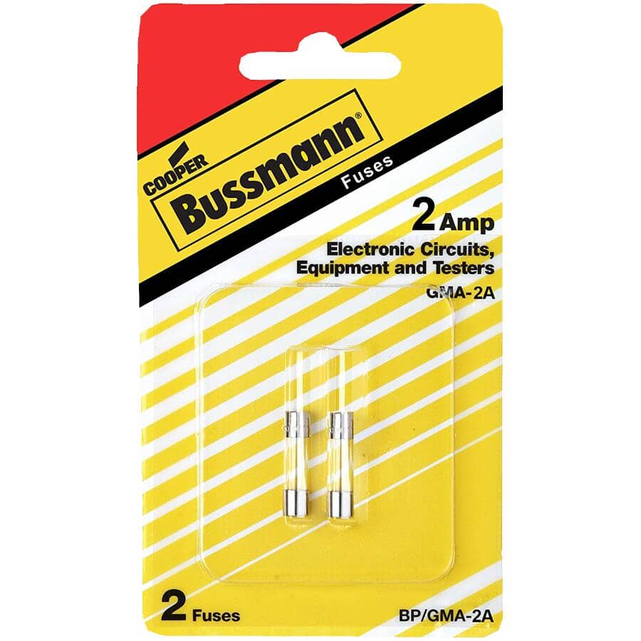 BUSSMANN 2 Amp Fast Act Glass Fuses | Home Hardware