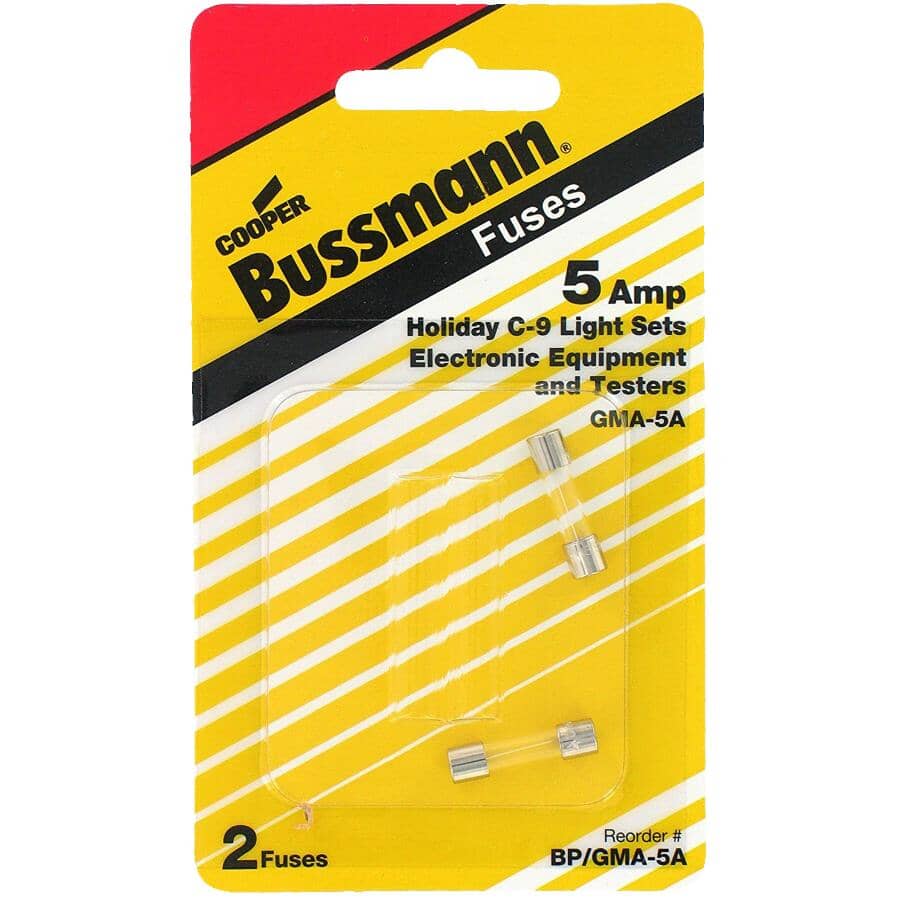 BUSSMANN 5 Amp Fast Act Glass Fuses | Home Hardware