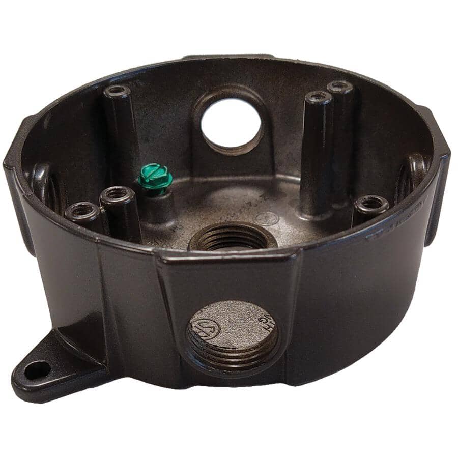 RED DOT Bronze Weatherproof Outdoor Metal Round Junction Box | Home ...