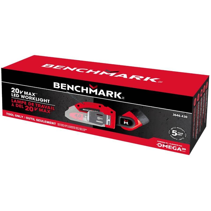 BENCHMARK 20V Max LED Rechargeable Work Light | Home Hardware