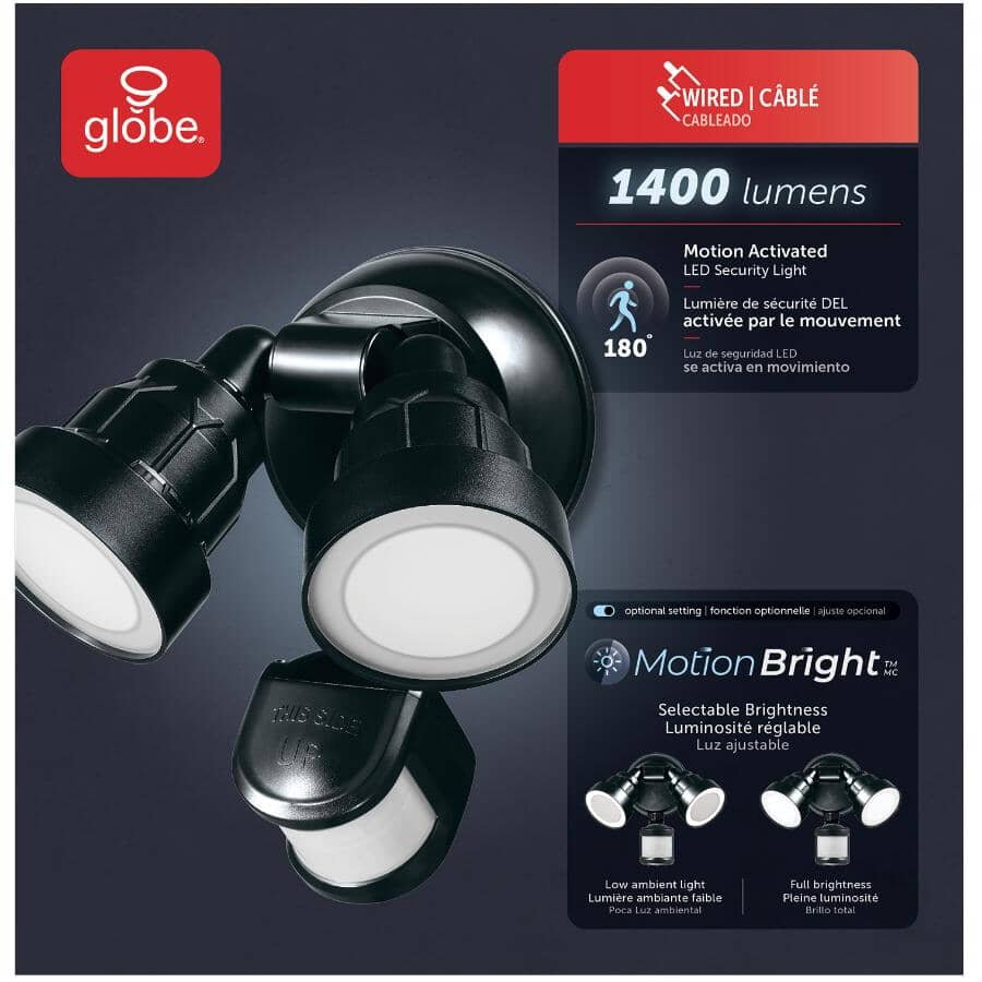 GLOBE ELECTRIC Twin Motion LED Security Light | Home Hardware