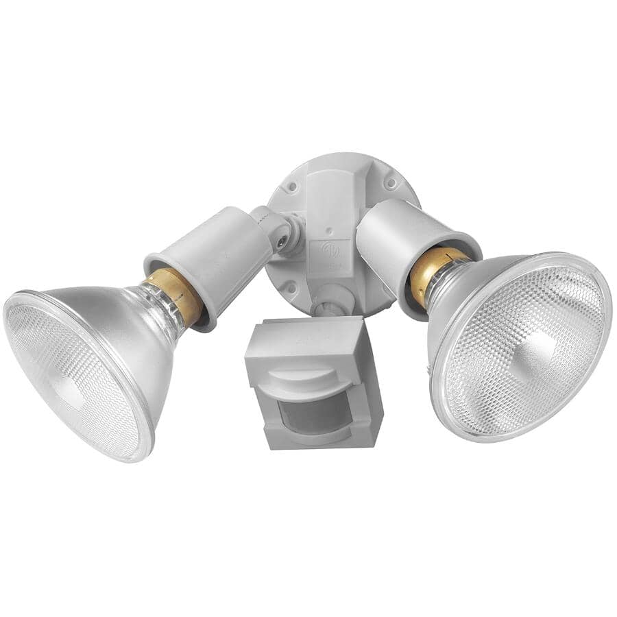 GLOBE ELECTRIC 2 Light 110 Degree Motion Detector Security Light | Home ...