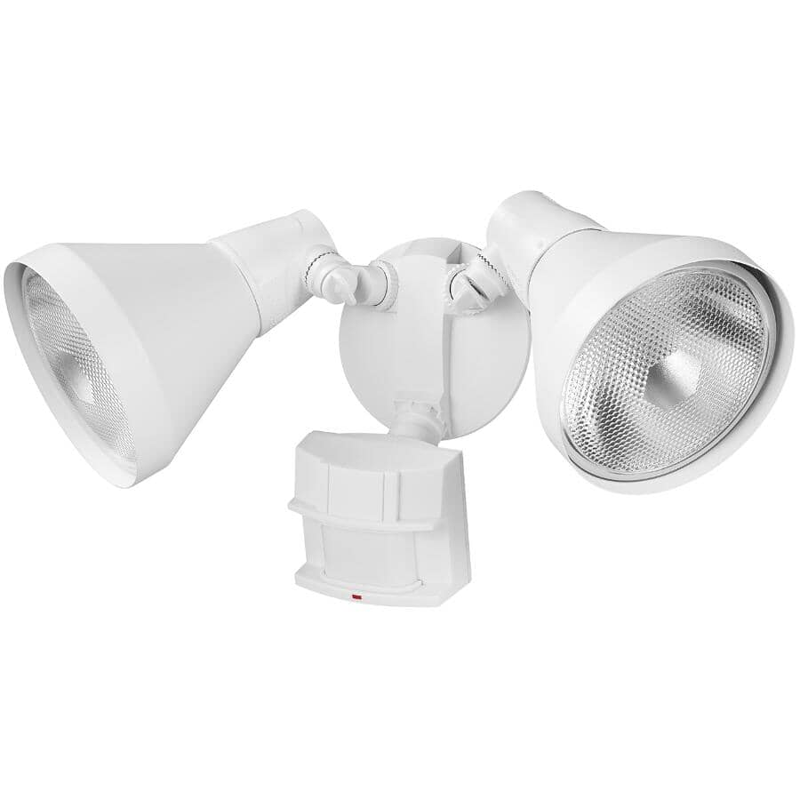 GLOBE ELECTRIC 2 Light 180 Degree Motion Detector Security Light | Home ...